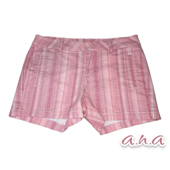 a.n.a | Shorts | Ana Stretch Cotton Twill Pink White Striped Shorts ...